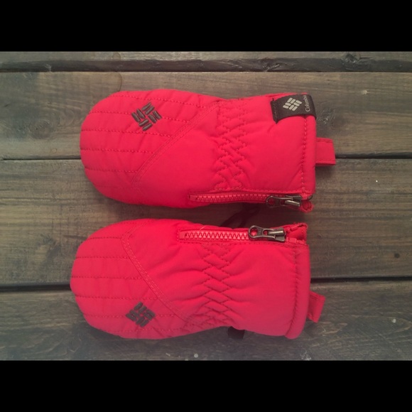 Columbia | Accessories | Columbia Infant Mittens Worn Once Hot Pink ...